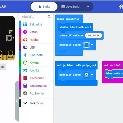 Nextech | Ovládanie zariadení s Micro:bitom pomocou mobilnej aplikácie